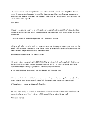 IV Therapy and peripheral acess Posttest ati skills module - IV therapy ...