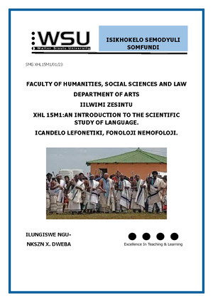 [Solved] chaza ukuba yintoni isibanjalo xoxa ngeendidi zaso uzekelise ...