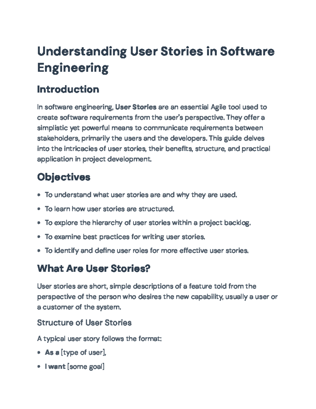 Understanding User Stories in Software Engineering: An Agile Approach ...