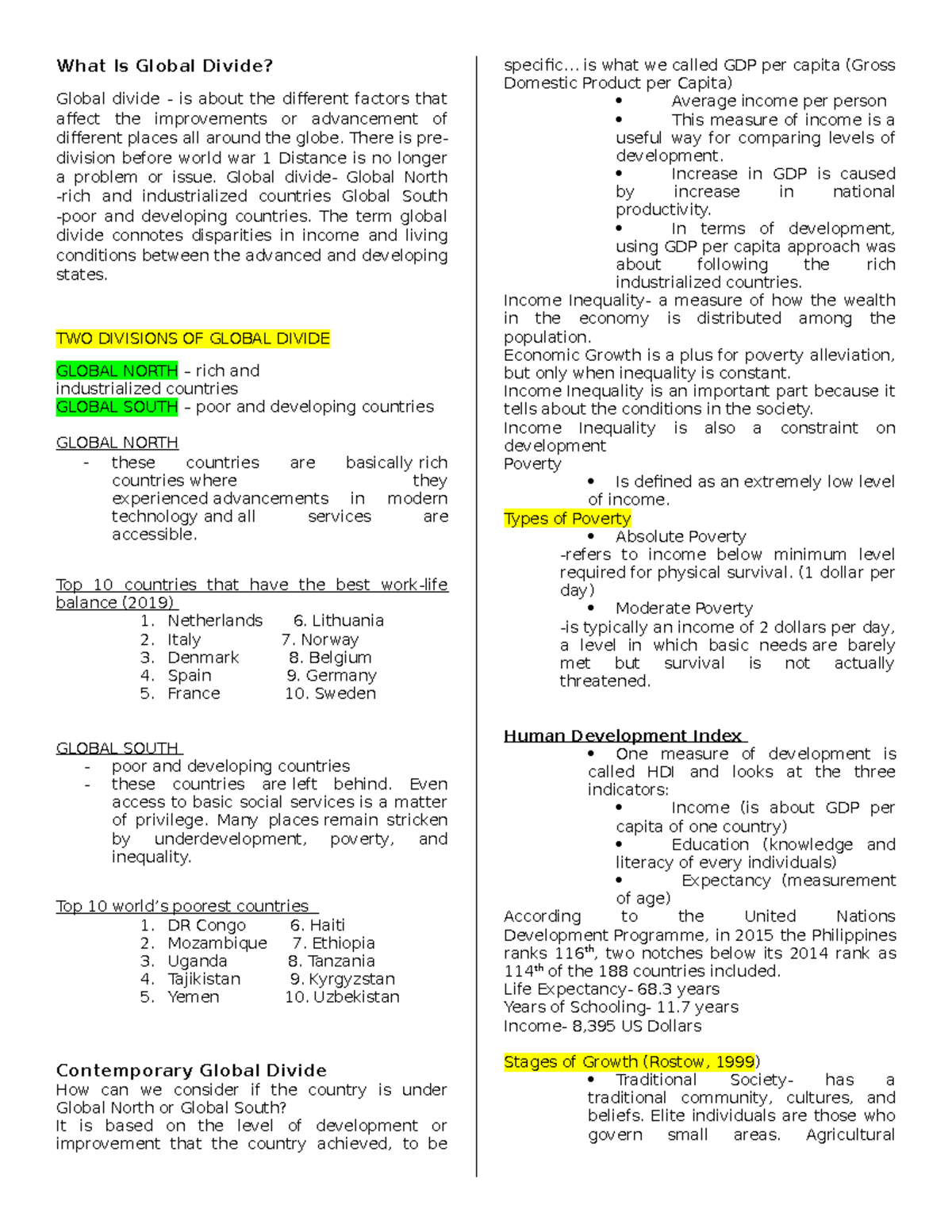What Is Global Divide? - Essay Research on Globalization (Grade B+ ...