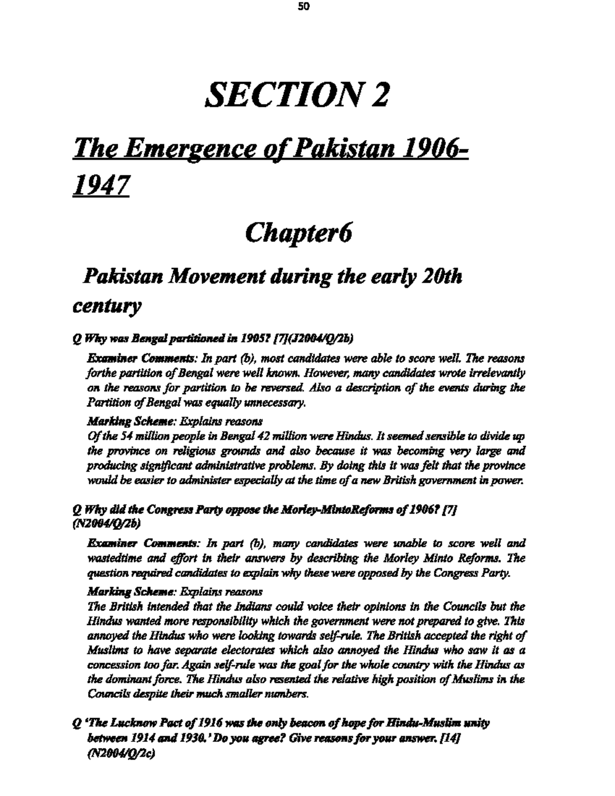 Emergence of Pakistan: Key Events, Reforms, and the 1905 Partition ...