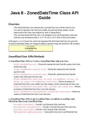 Java 8 - Local Time Class API Guide - This class is useful for representing a human-based time ...
