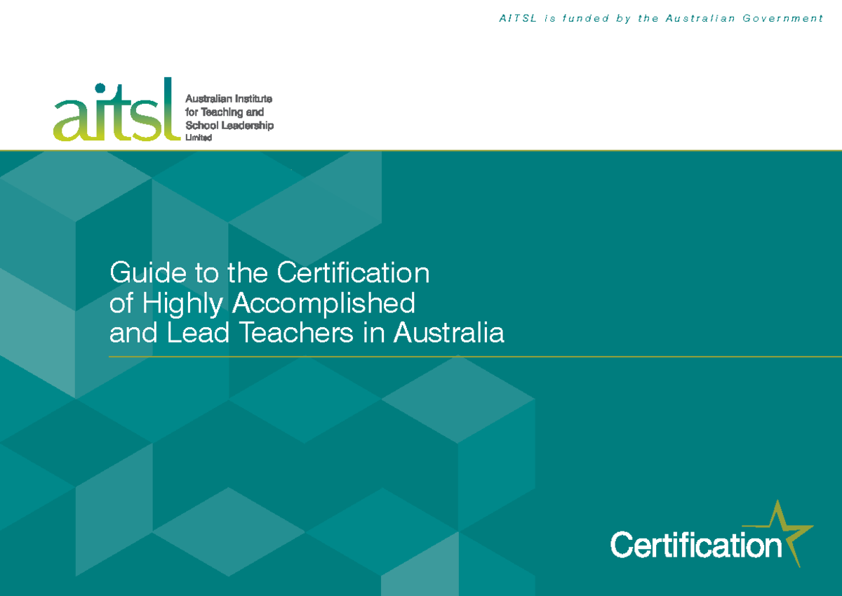Guide to the Certification of Highly Accomplished and Lead Teachers in ...