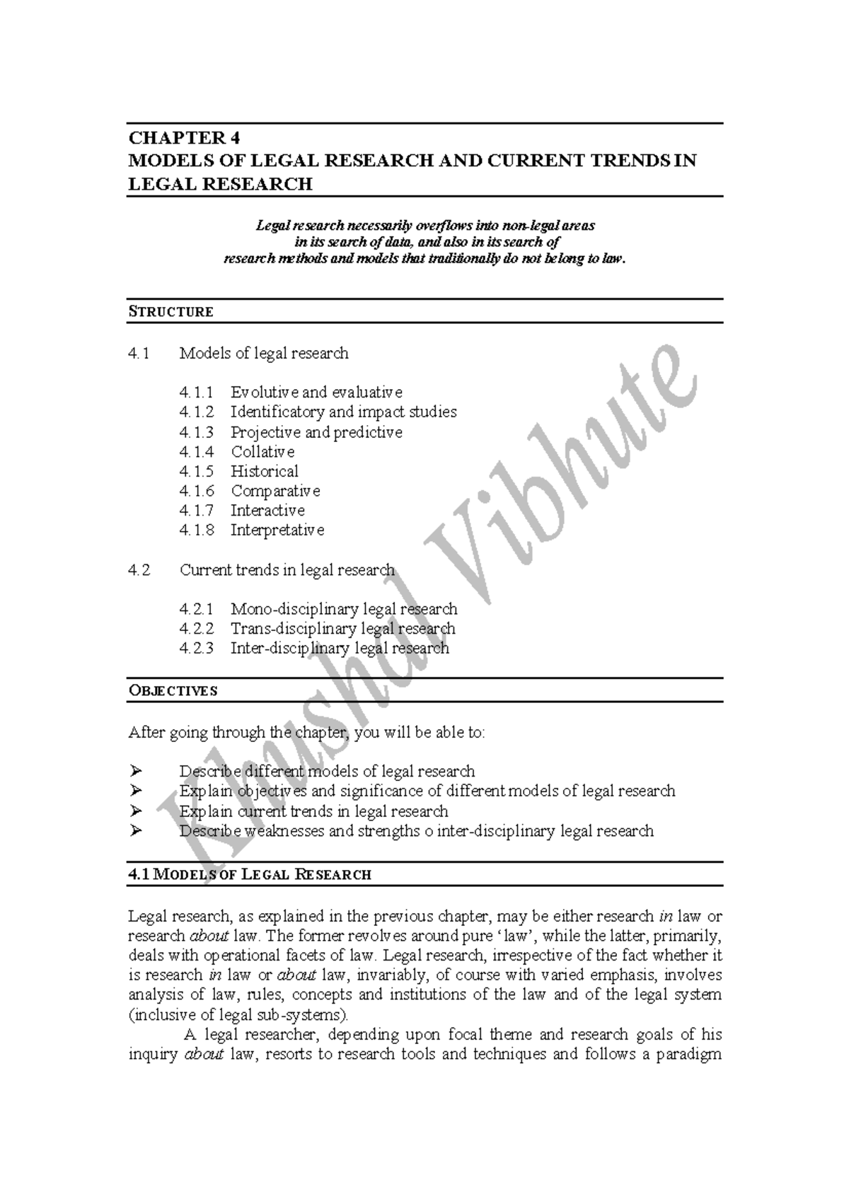 Models of Legal Research: Insights on Modern Methodologies - Studocu