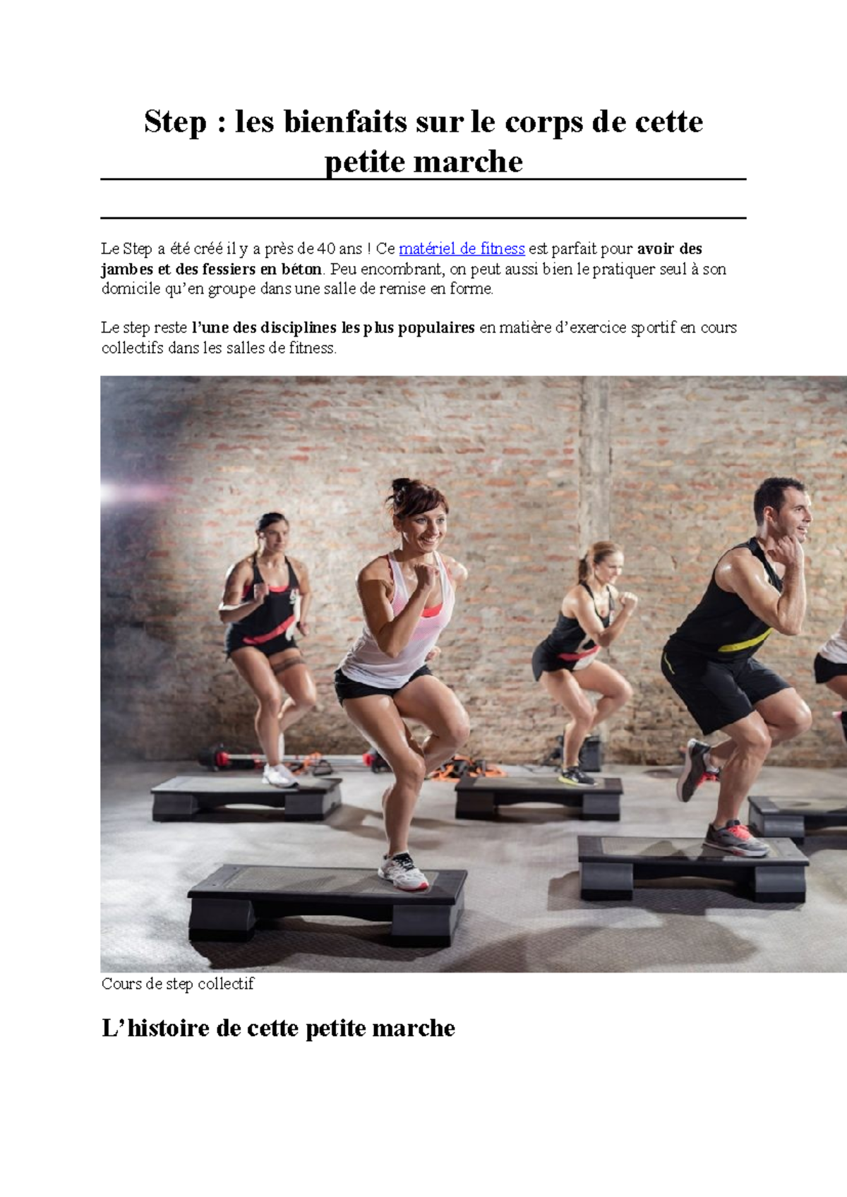 Step : Les Bienfaits du Step sur le Corps et la Condition Physique ...