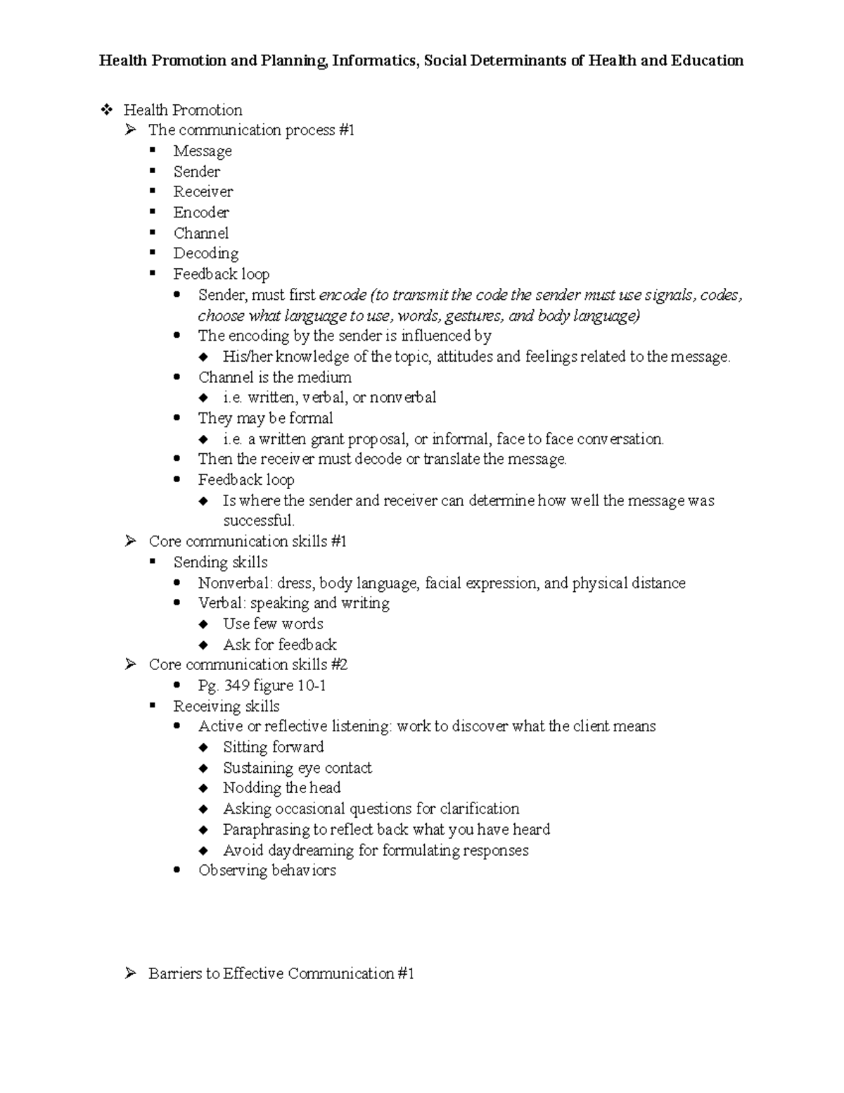 Week 4 - Health Promotion Strategies and Communication Planning - Studocu