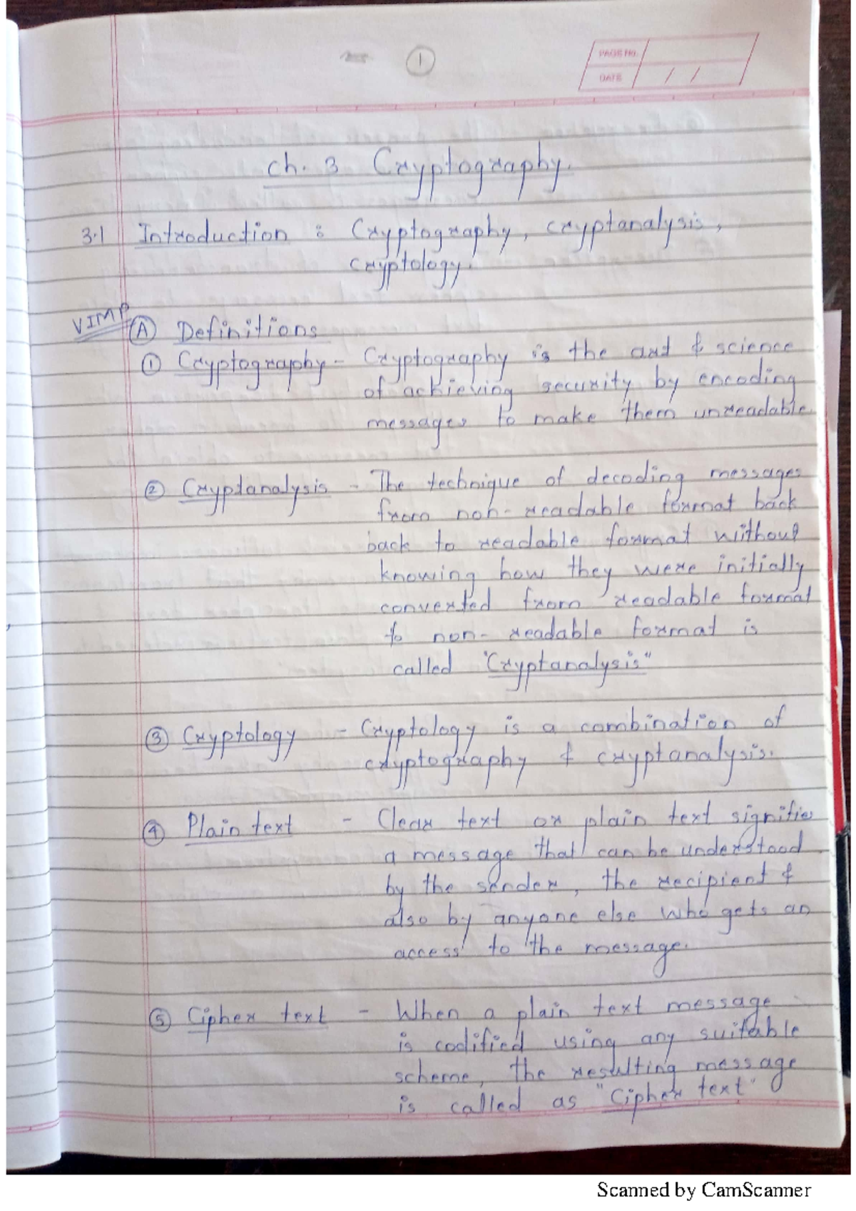 Chapter 3 Part 1 - Comprehensive NIS Cryptography Notes - Studocu