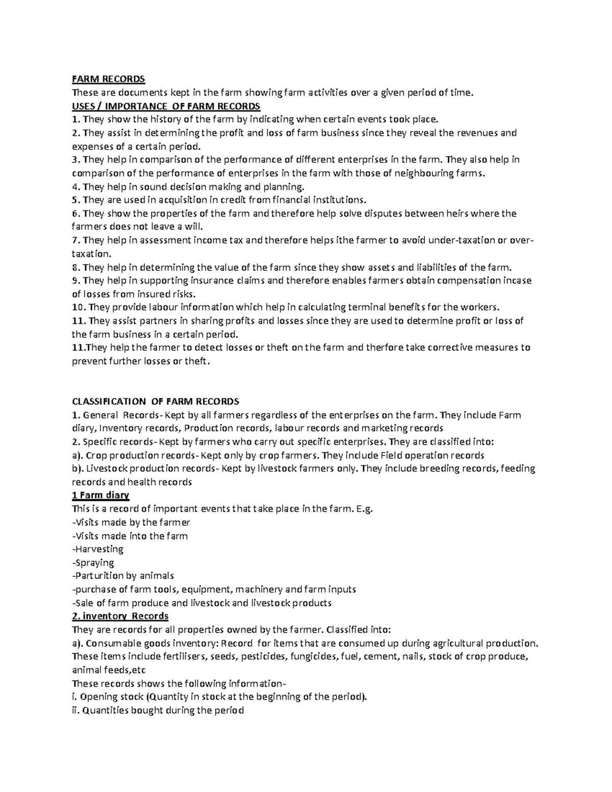 FARM RECORDS: Importance, Classification, and Management Techniques ...
