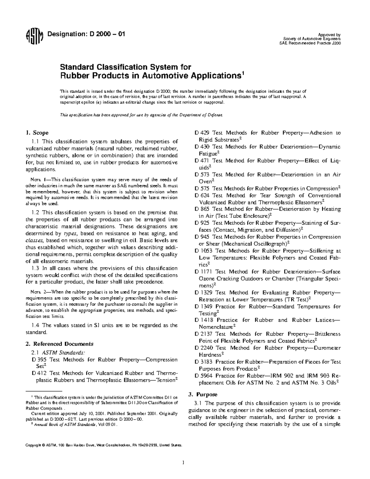 ASTM D2000: Standard Classification for Elastomers in Automotive ...