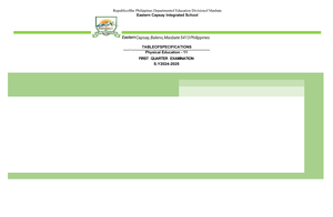 Grading Sheet S.Y 2024 - 2025 - Republic of the Philippines Department ...