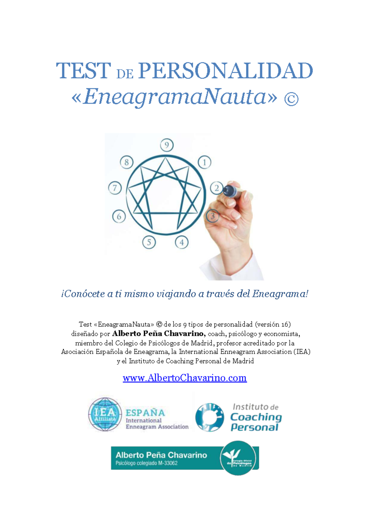 Test de Personalidad: Descubre tu Tipo en el Eneagrama (Versión 16 ...