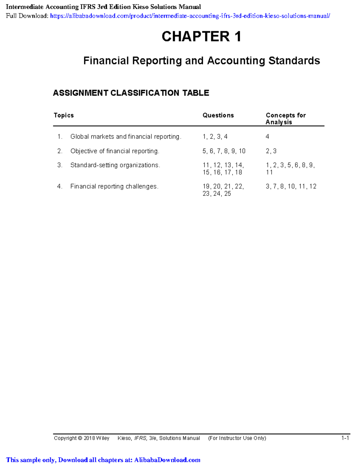 Intermediate Accounting IFRS 3rd Edition Kieso Solutions Manual ...
