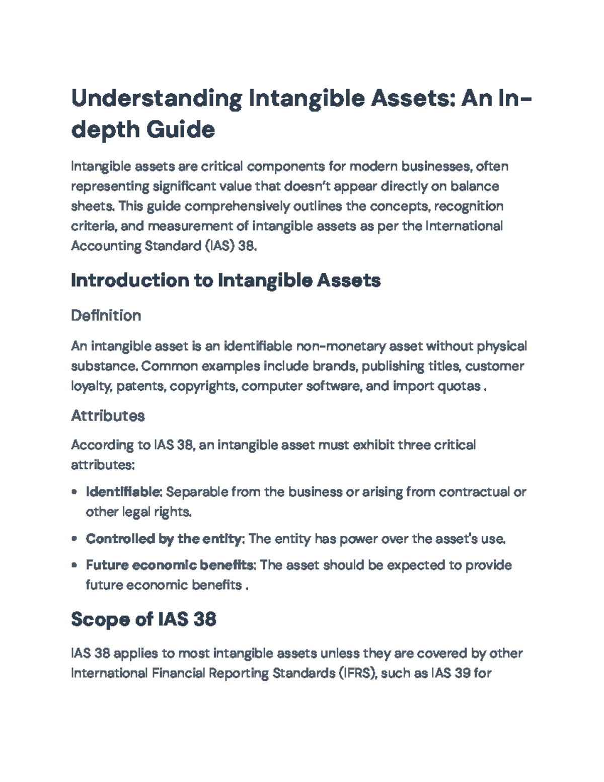 Understanding Intangible Assets: A Comprehensive Guide to IAS 38 ...
