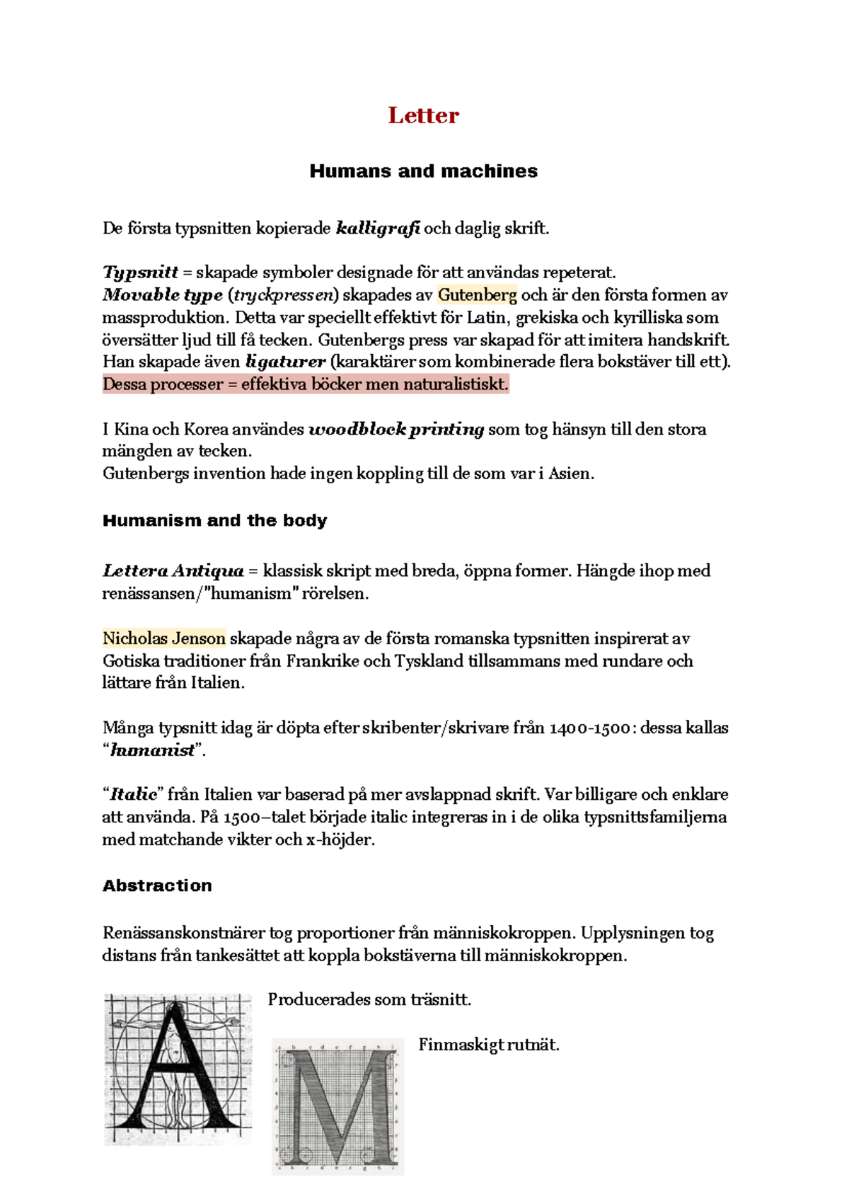 Thinking with Type: Kapitel "Letter" - Typsnittens Historia och ...