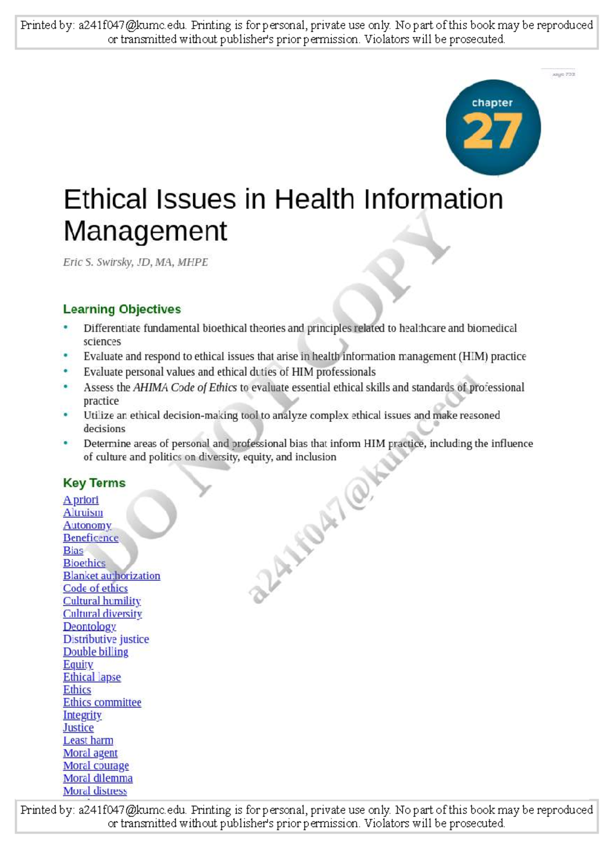 Health Info Management: Concepts, Principles & Practice Overview - Studocu