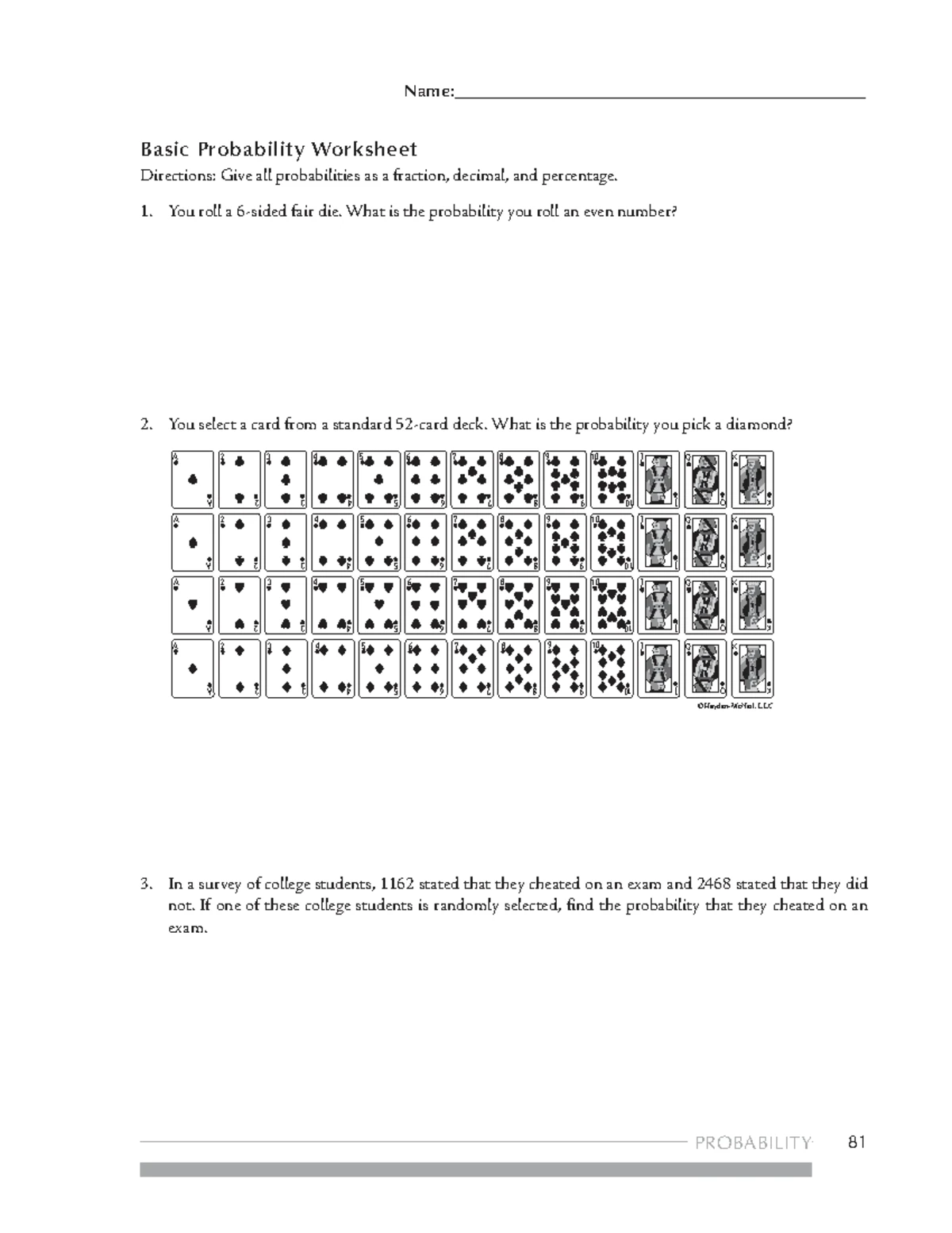 Macomb CC MATH 1100 Counting Methods Worksheet - Studocu