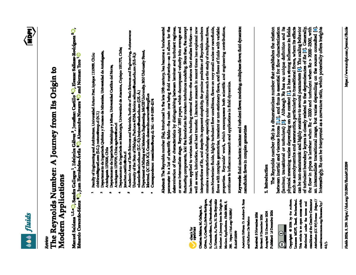 Reynolds Number: Historical Insights and Modern Applications in Fluid ...