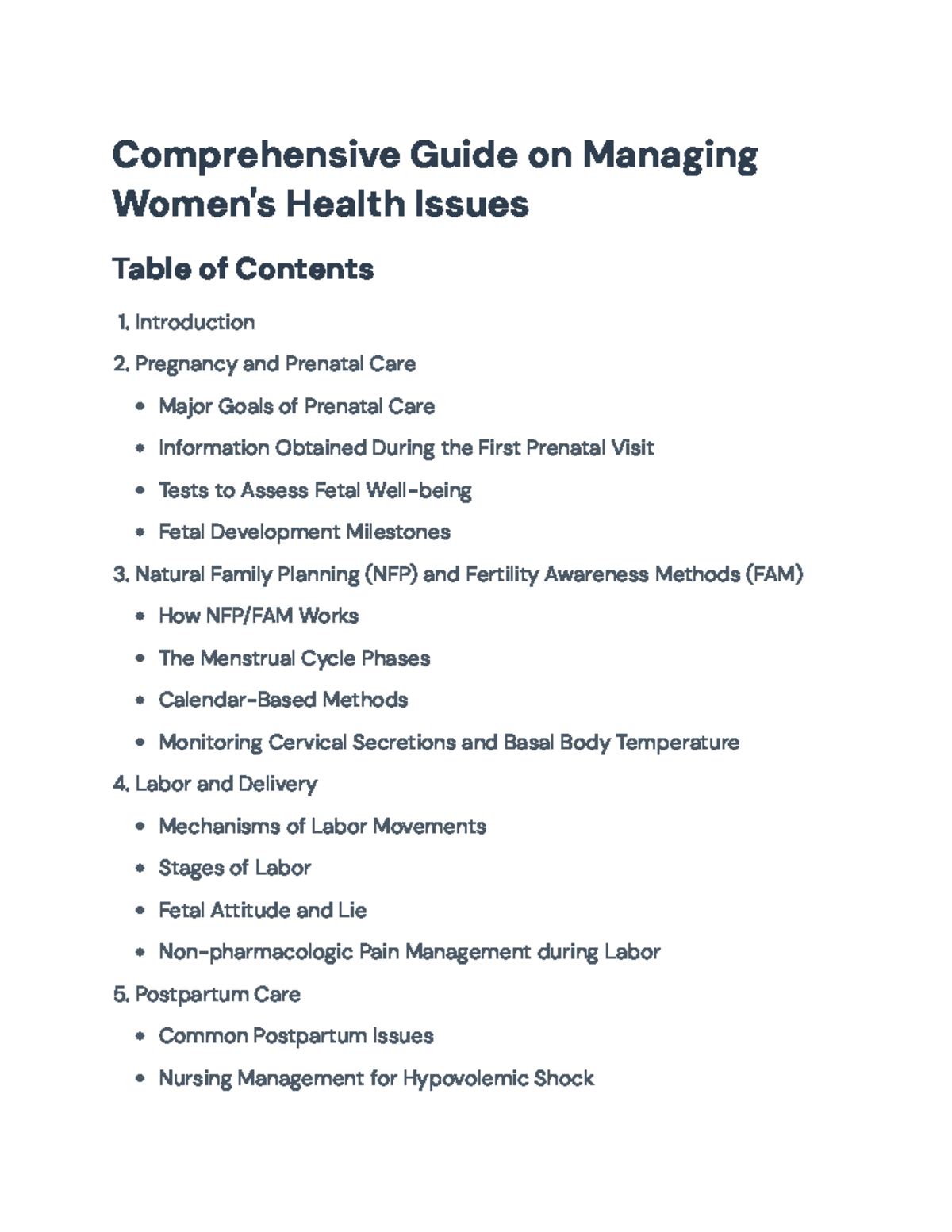 Comprehensive Women's Health Guide: Pregnancy, Labor, and Menopause ...