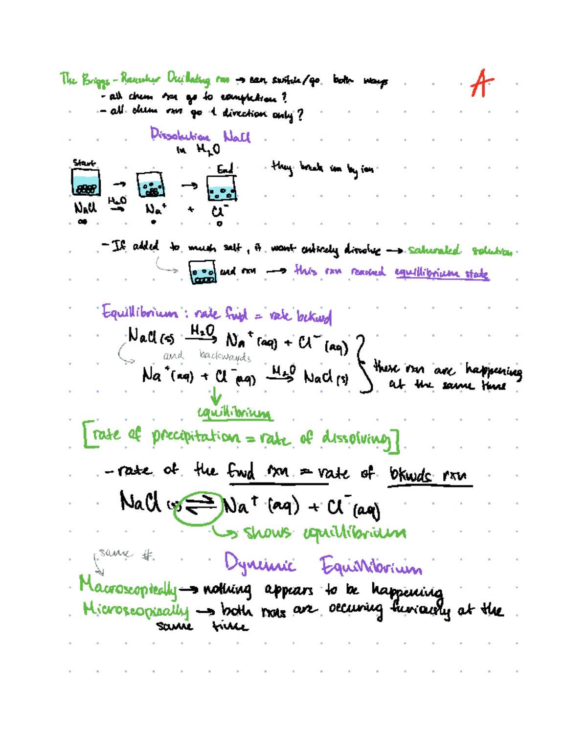 T19 Chem Equilibrium - Lecture Notes on Dynamic Equilibrium Concepts ...