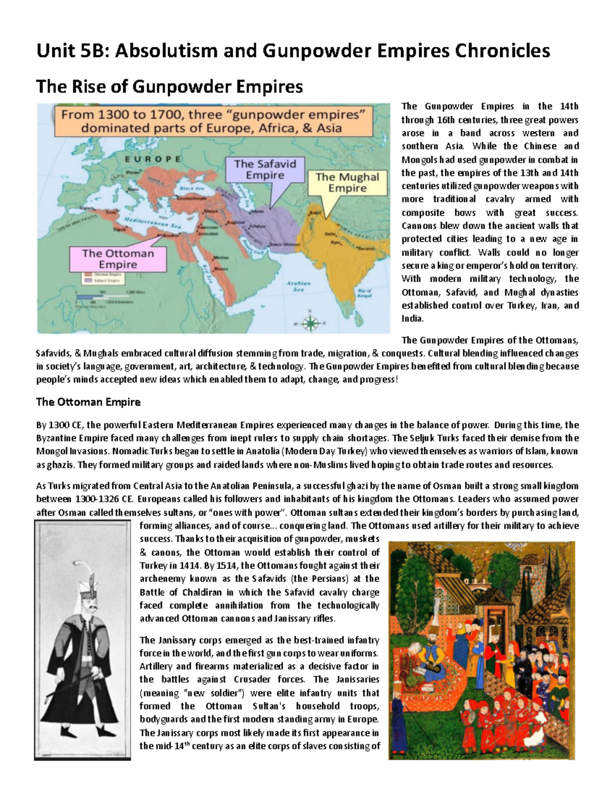 Unit 5B: Chronicles of Absolutism and Gunpowder Empires - Unit 5B ...