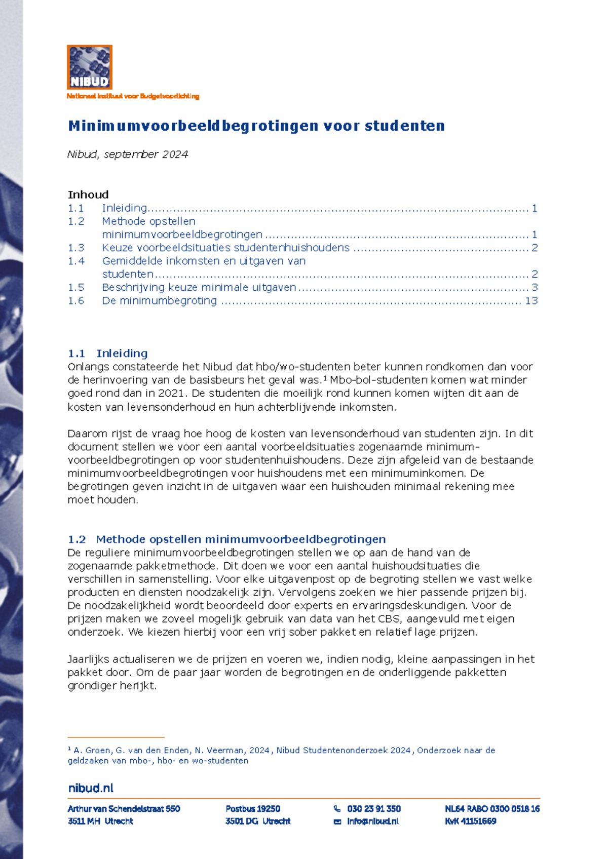 Nibud Minimumvoorbeeldbegrotingen voor Studenten 2024: Inkomsten en ...