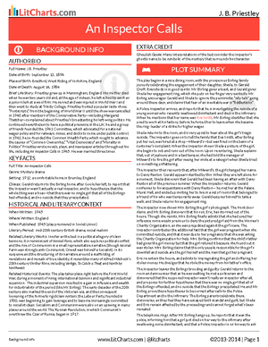 An Inspector Calls May 2022 Eric - How far does Priestley present Eric ...