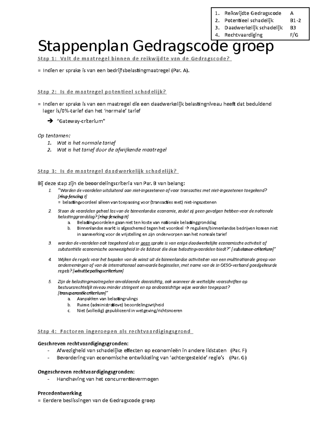 Stappenplan voor de Gedragscodegroep: Cruciale Maatstaven en Procedures ...