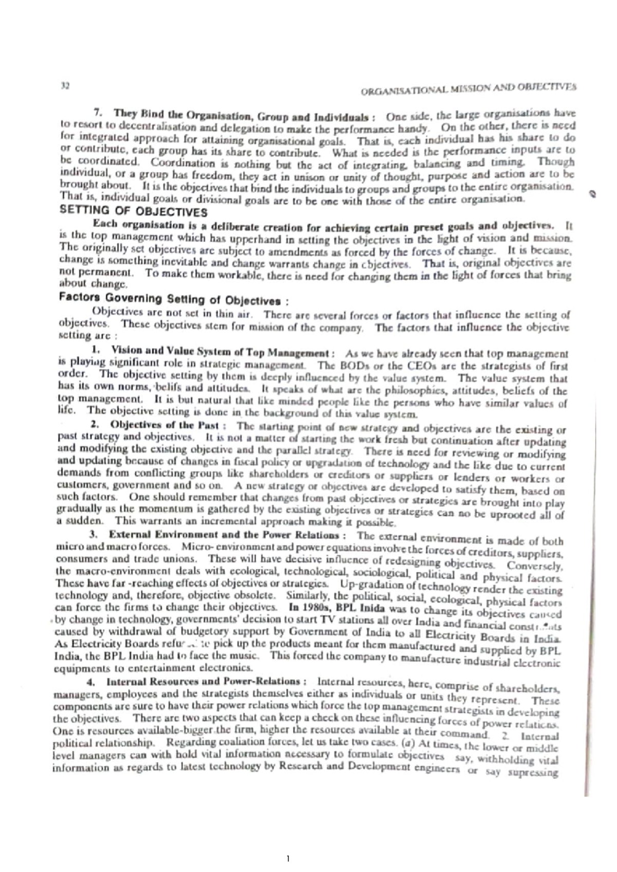Org obj - Lecture notes - Business management - Studocu