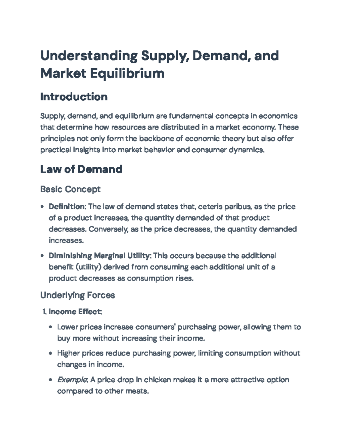 Understanding Supply, Demand, and Market Equilibrium in Economics ...