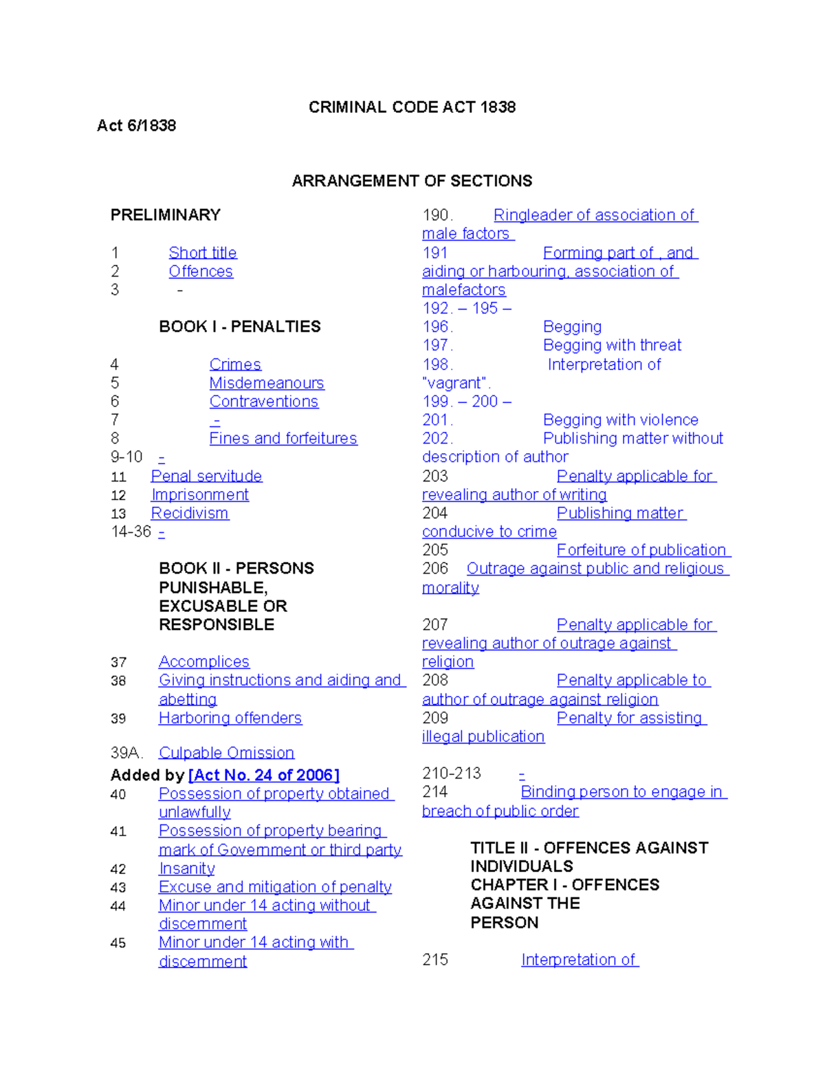 140318 Criminal Code Act Overview and Key Provisions - Studocu