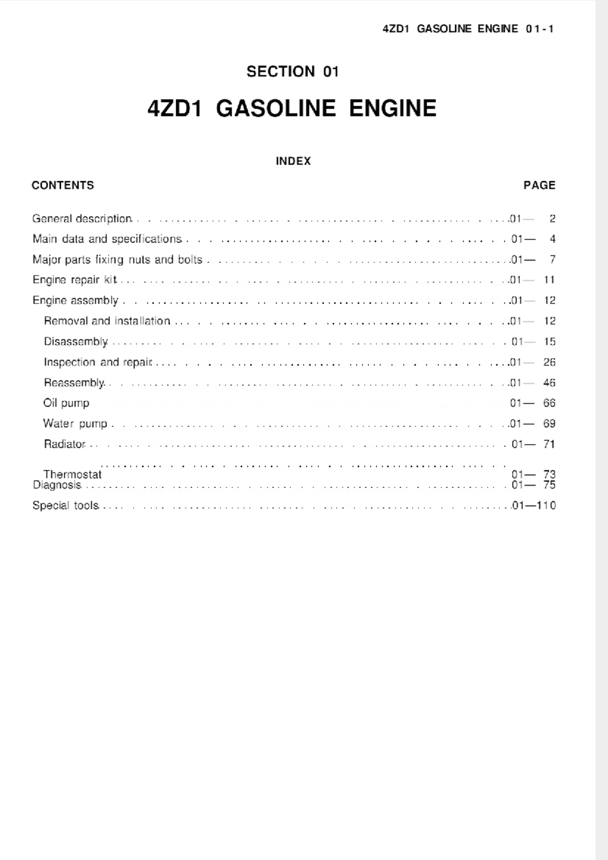 Manual de mecánica motor Isuzu 4ZD1: Guía Completa del Motor Gasolina ...
