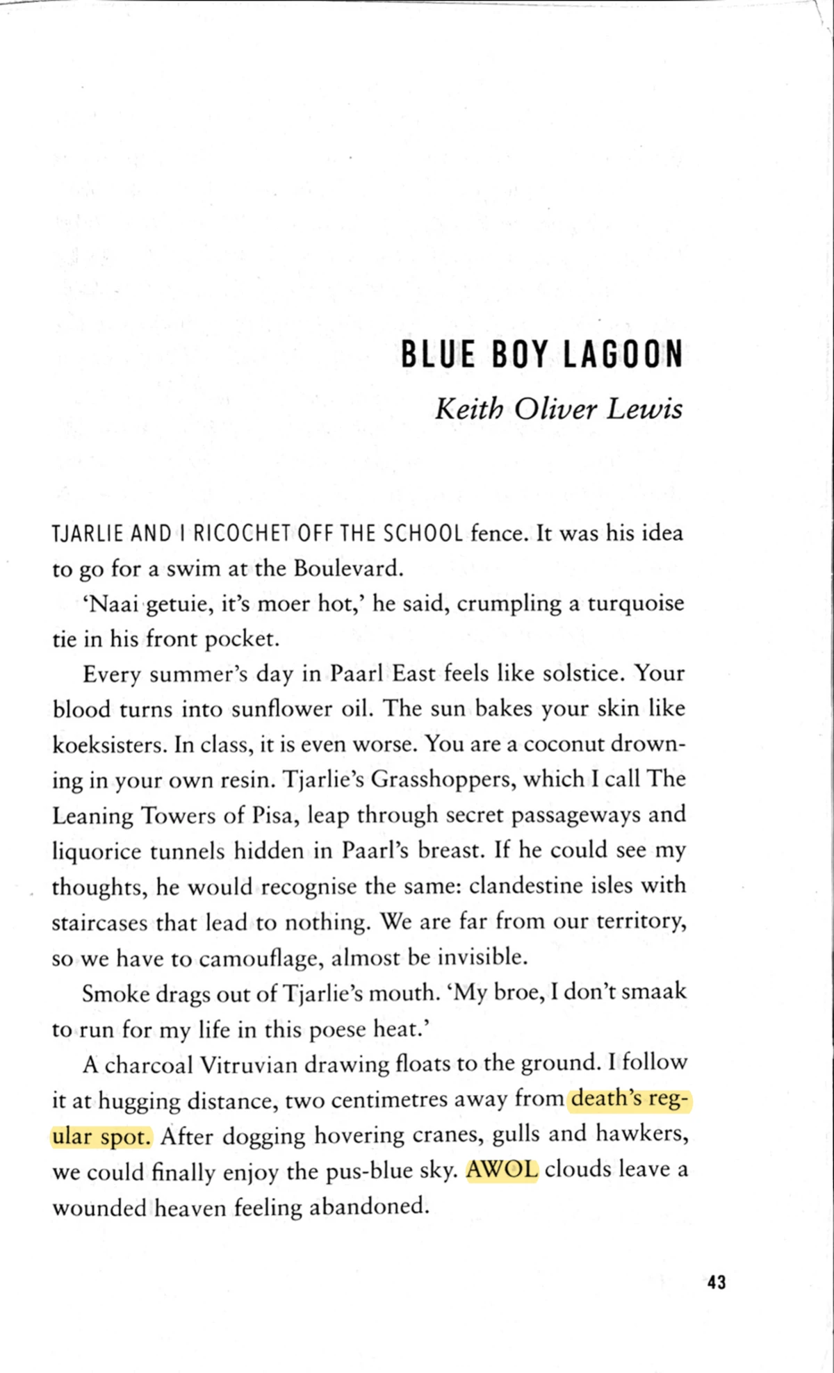 Exploring Identity and Trauma in "Blue Boy Lagoon" (ENG 250 Essay ...
