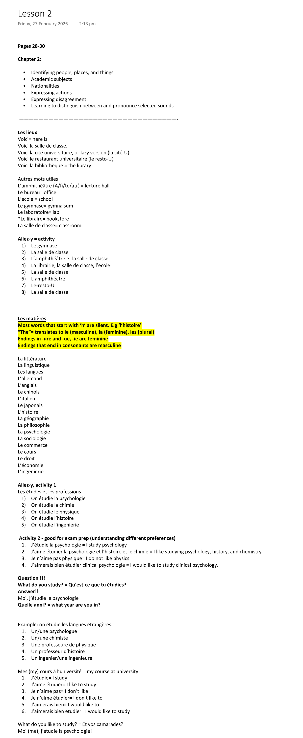Week 2 Lesson 2: Identifying People, Places, and Subjects - Studocu