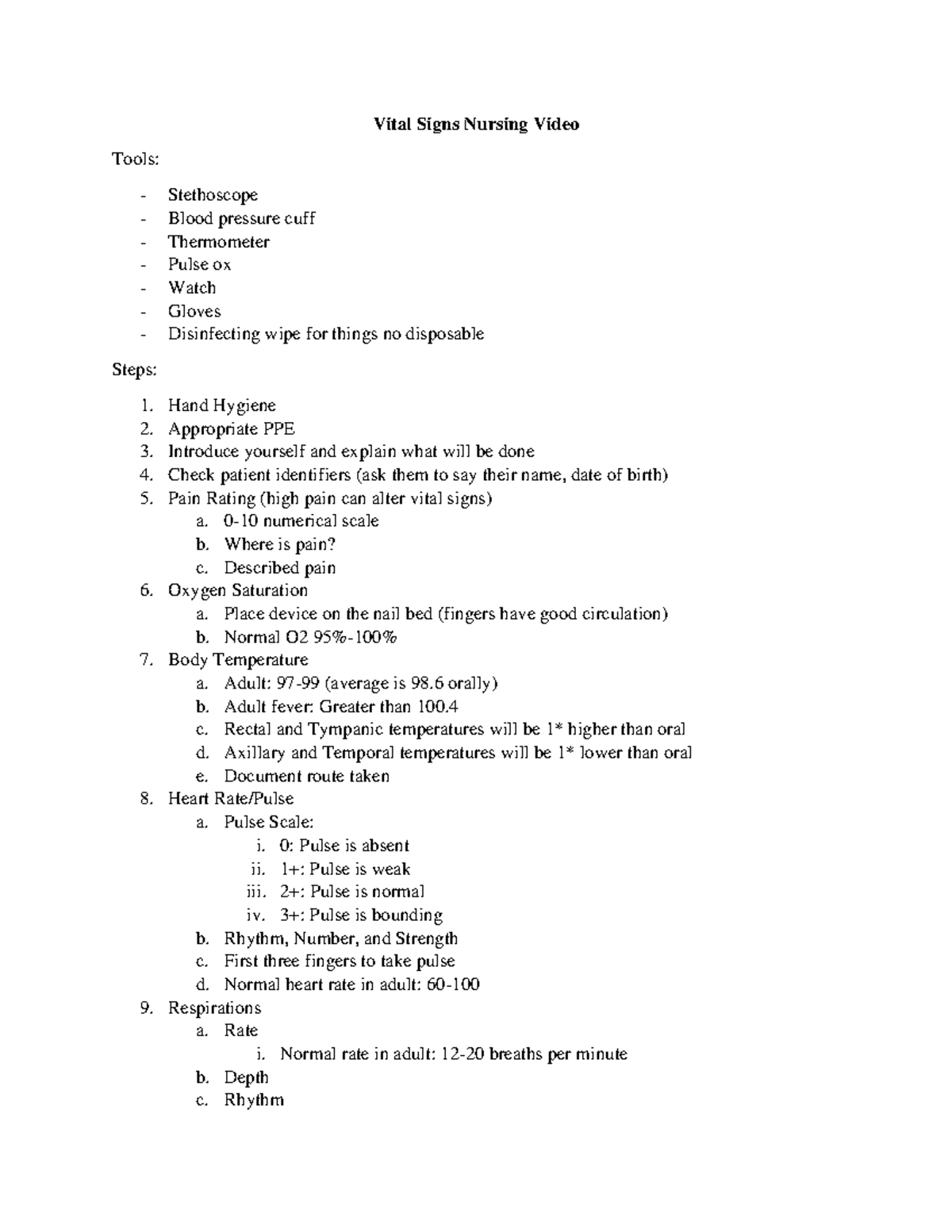 Introduction To Vital Signs Part 2 - Vital Signs Nursing Video Tools ...