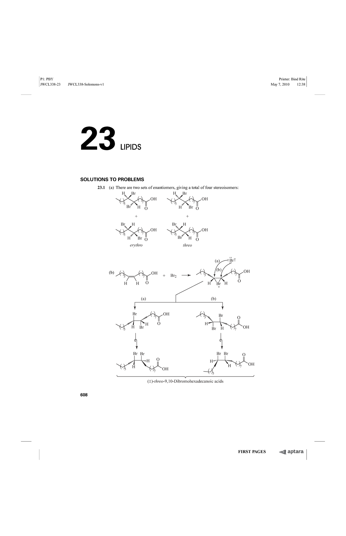 Ch23 - Lipids Solutions to Problems and Quiz - Studocu