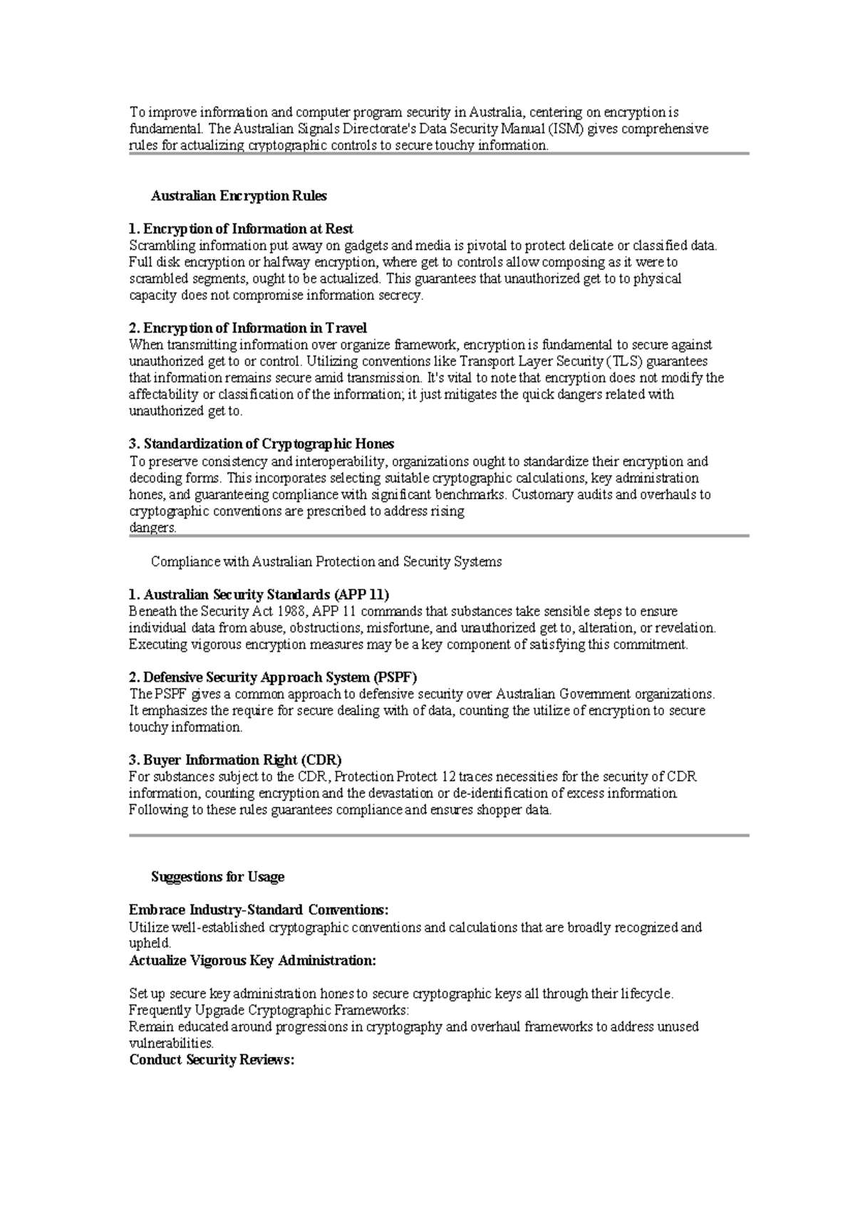 Enhancing Info & Program Security in Australia: Encryption Guidelines ...