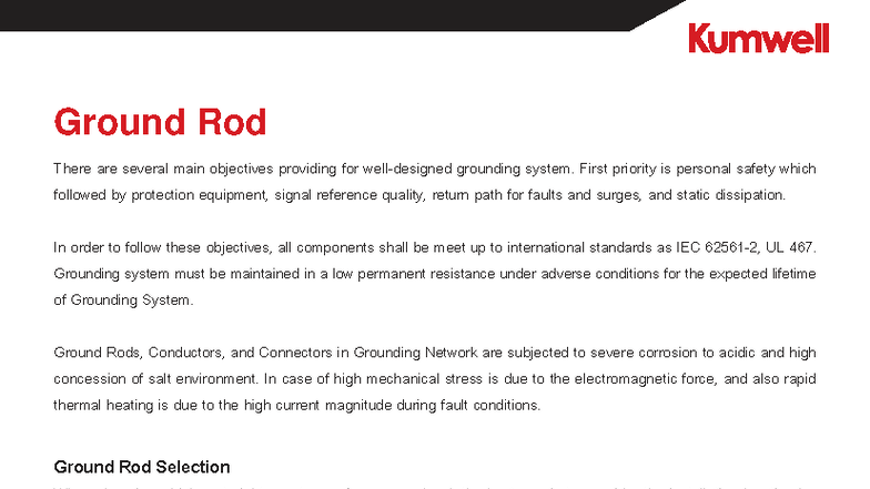 Ground Rod Selection and Standards (IEC UL 467) - Studocu