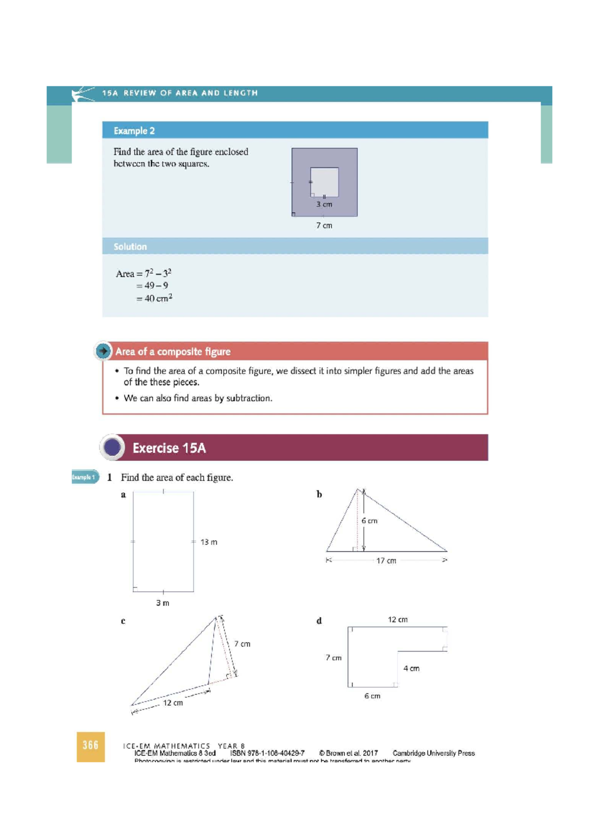 15A Area and Length Review: Composite Figures in Math Lesson - Studocu