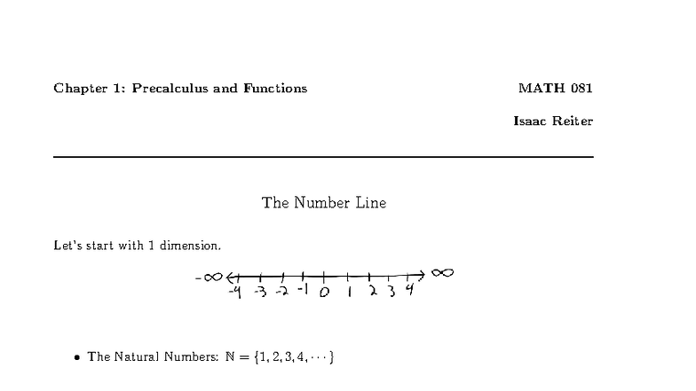 Chapter 1: Precalculus and Functions Overview MATH 081 - Studocu