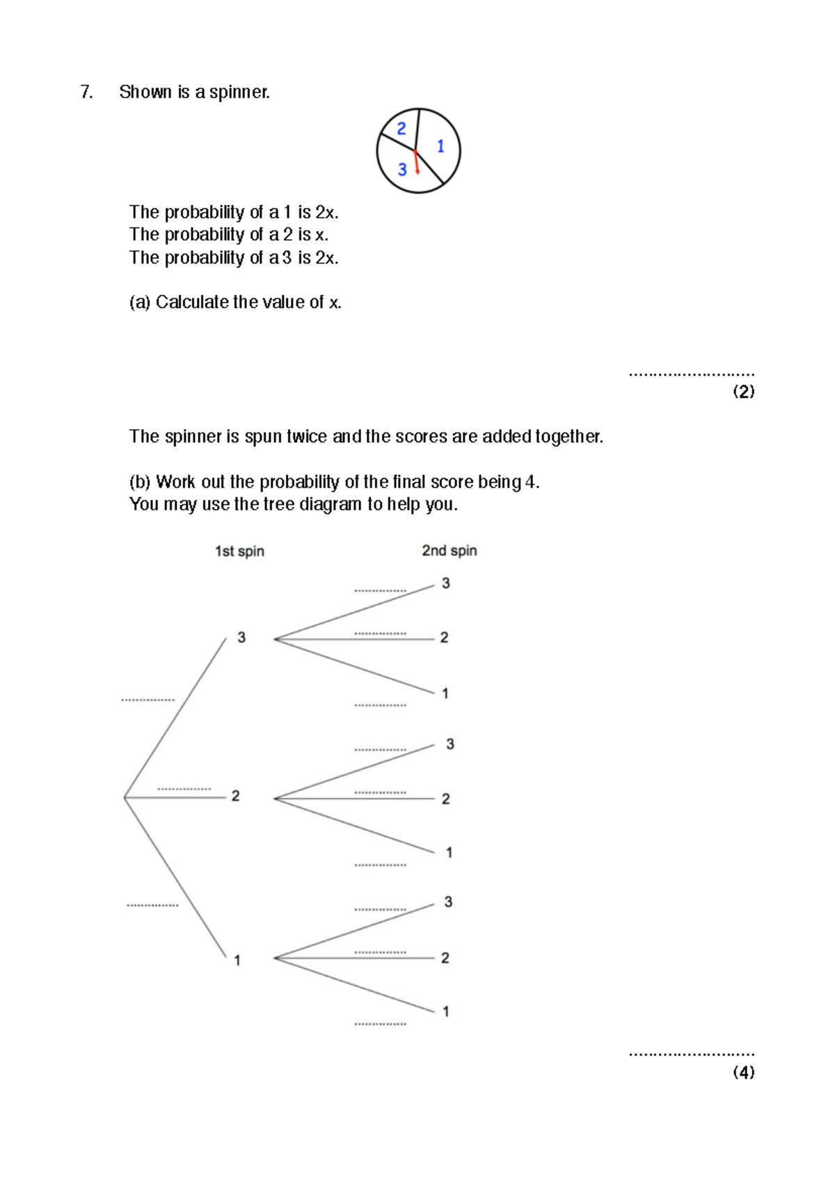 Tree Diagrams and Probability Calculations G9 - dxfcgvhjkl - Studocu