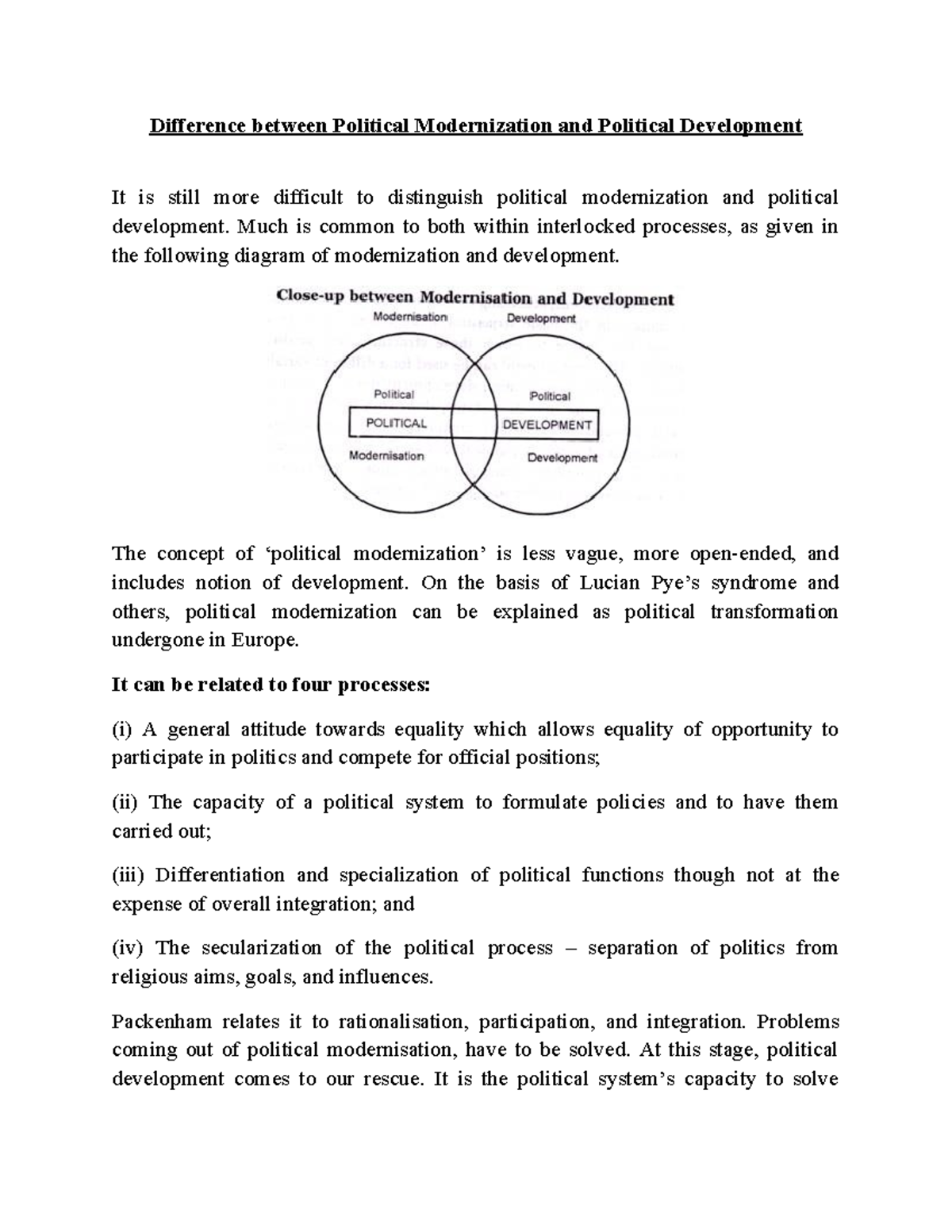 Political Modernization vs. Political Development: Key Differences ...