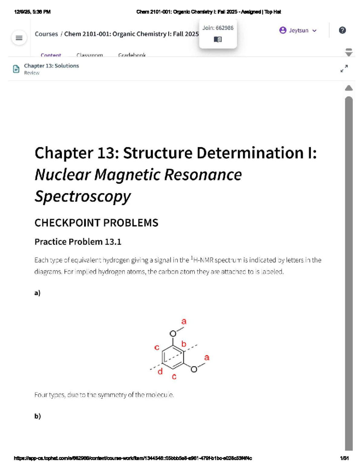 Chapter 13: NMR Spectroscopy & Solutions Review - Chem Organic ...