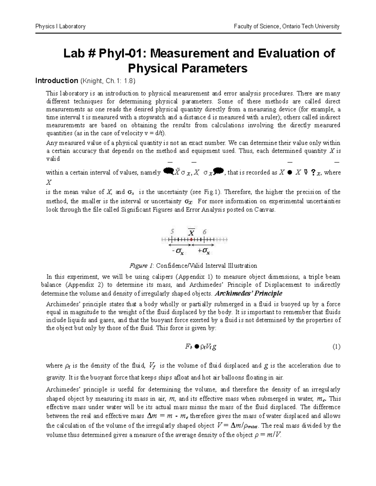 Physics I Lab C: Measurement & Evaluation of Physical Parameters - Studocu