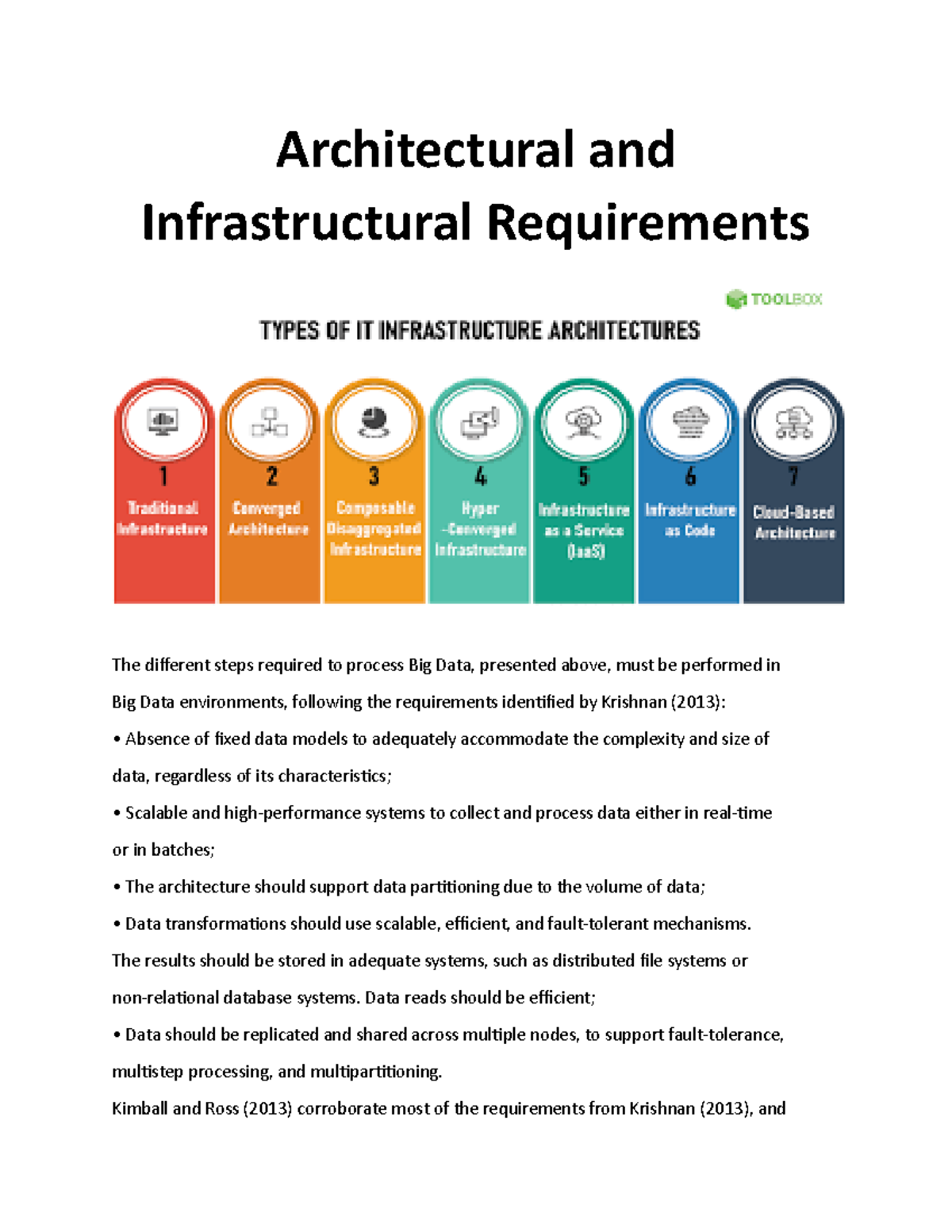 Architectural and Infrastructural Requirements - Architectural and ...