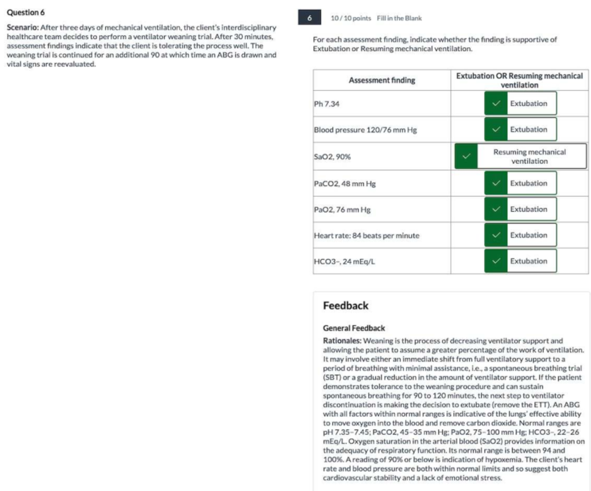 NUR 302: Ventilator Weaning Trial Assessment Findings Analysis - Studocu