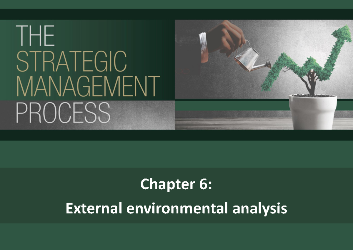 Chapter 6: External Environmental Analysis and Industry Factors - Studocu