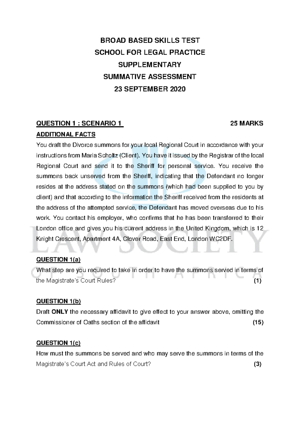 Syllabus-2024 Competency Based Examination FOR Admission AS AN Attorney ...