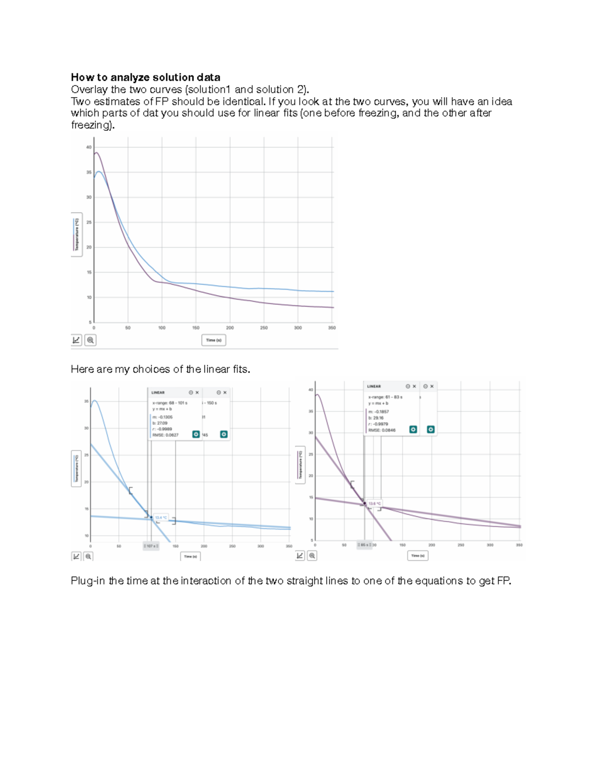 How to analyze solution data - CHEM 20A - How to analyze solution data ...