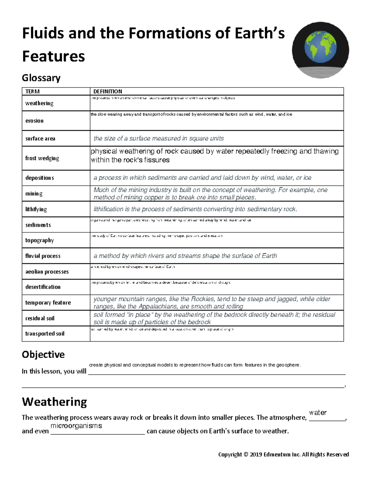Guided Notes - Fluids and the Formation of Earths Features - Fluids and ...