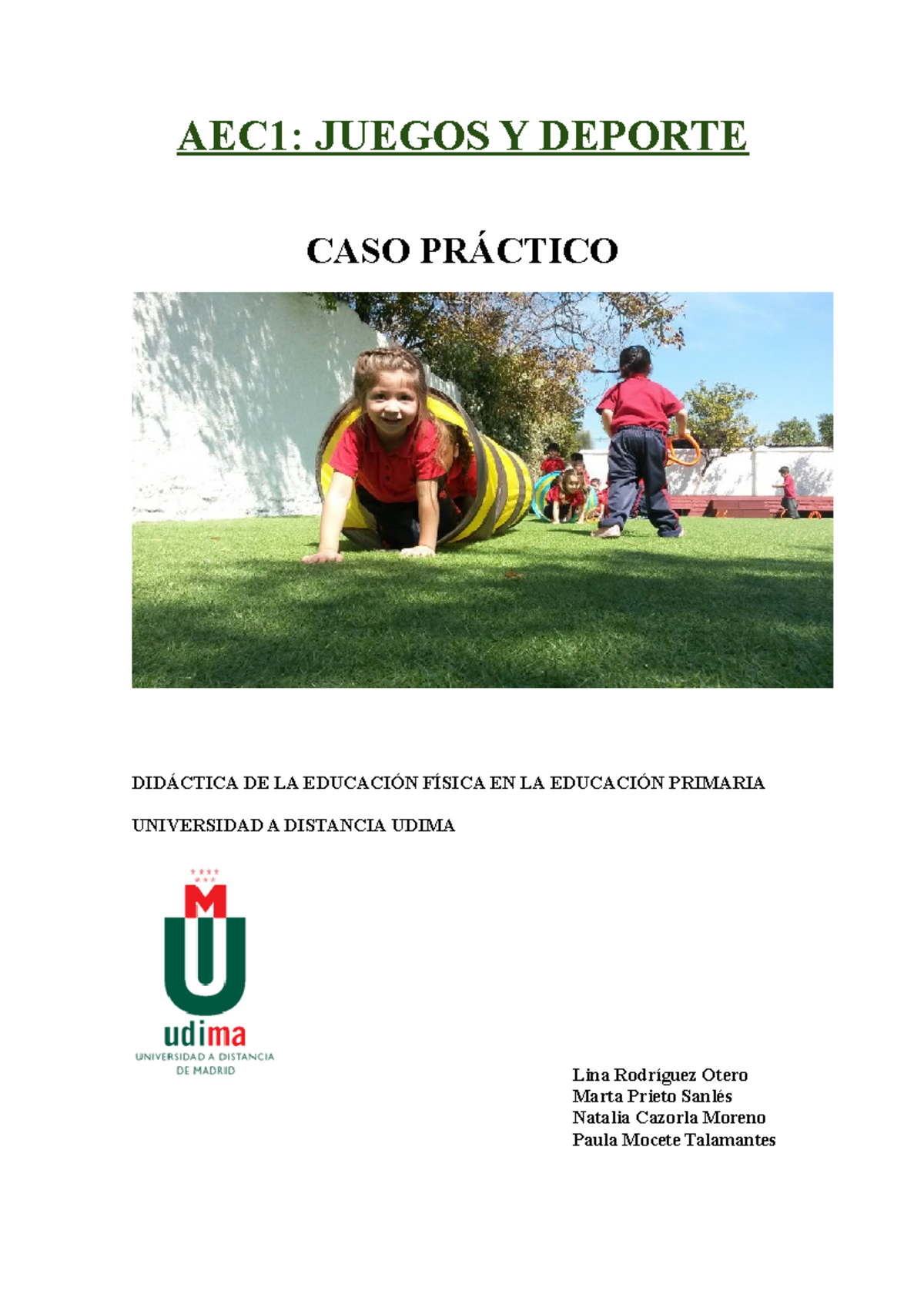AEC1 educación física caso práctico - AEC1: JUEGOS Y DEPORTE CASO ...